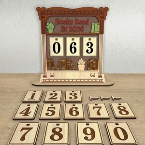 Laser Cut File: Spinning Page Tracker Display, Books Read This Year ...