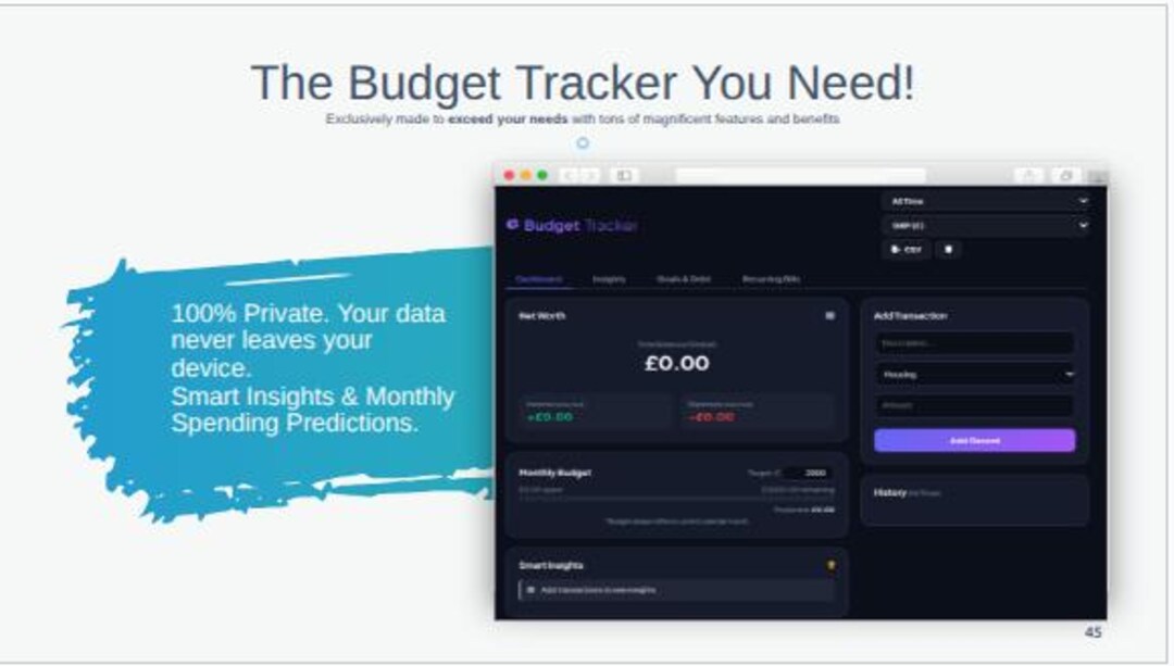 Offline Budget Tracker | No Subscription, Private Finance Dashboard ...