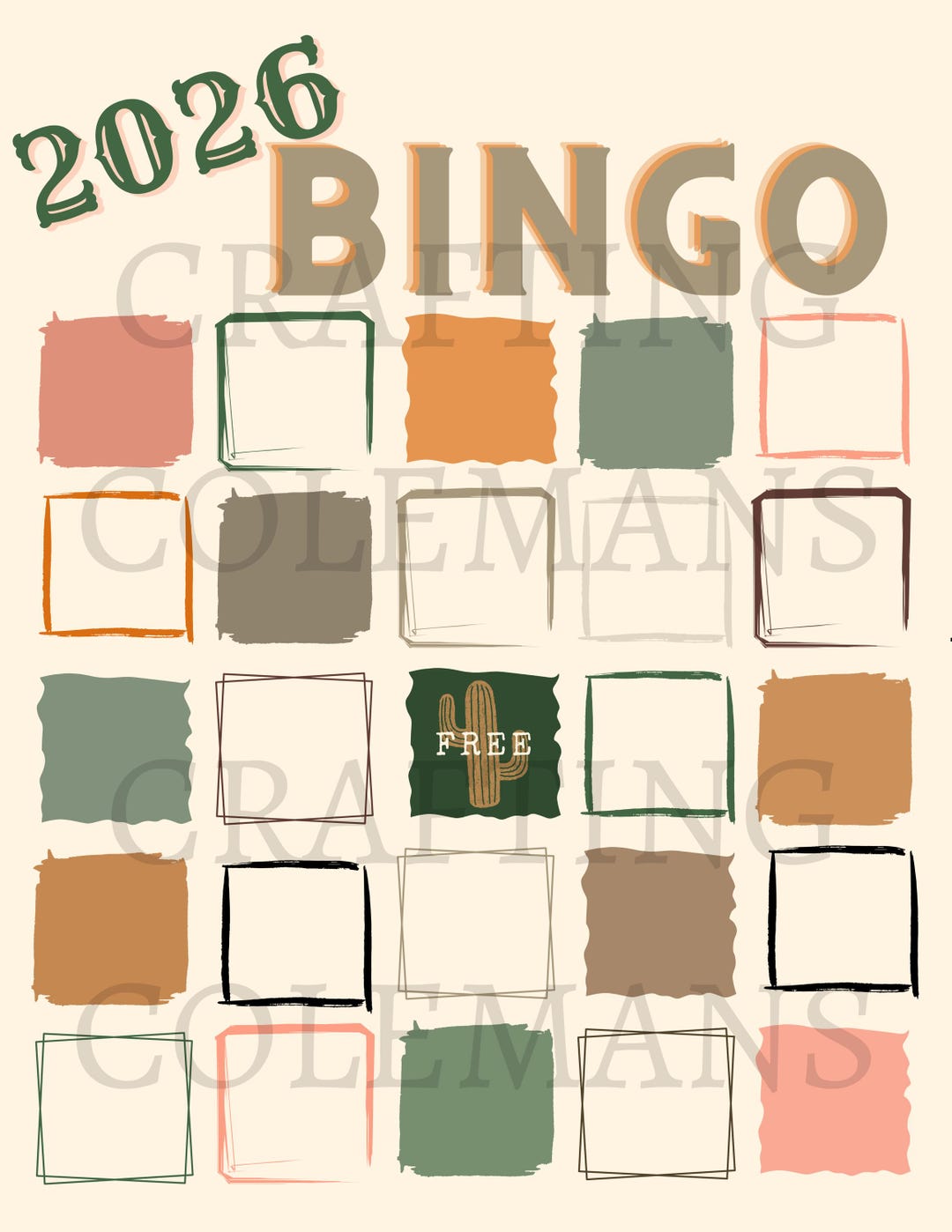 2026 Rodeo Bingo Card for Yearly Goals - Etsy
