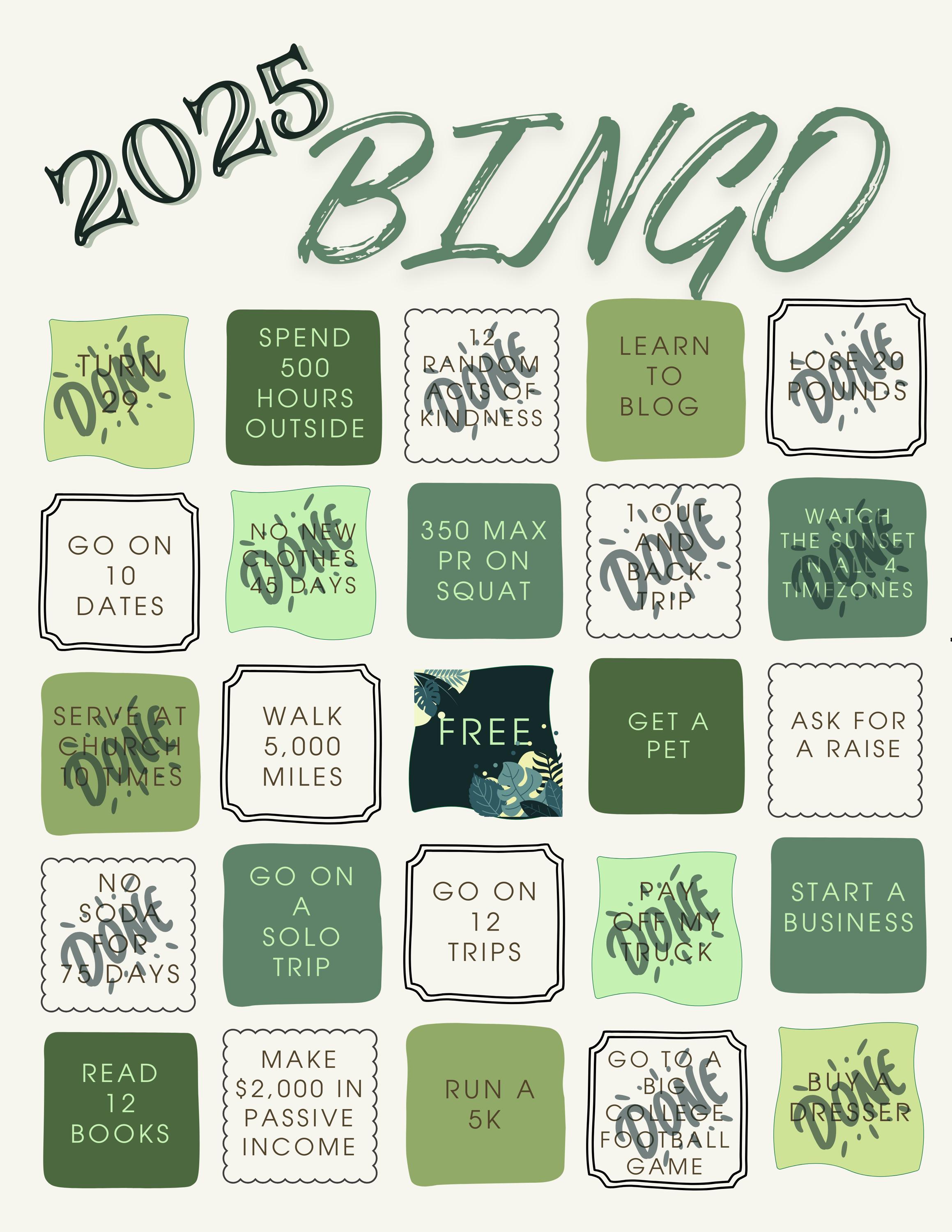 2026 Rodeo Bingo Card for Yearly Goals - Etsy