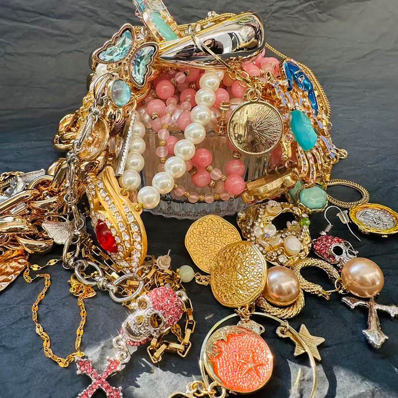 Mystery Jewelry Jar | Random Rings & Necklaces Mix | Minimal Vintage ...