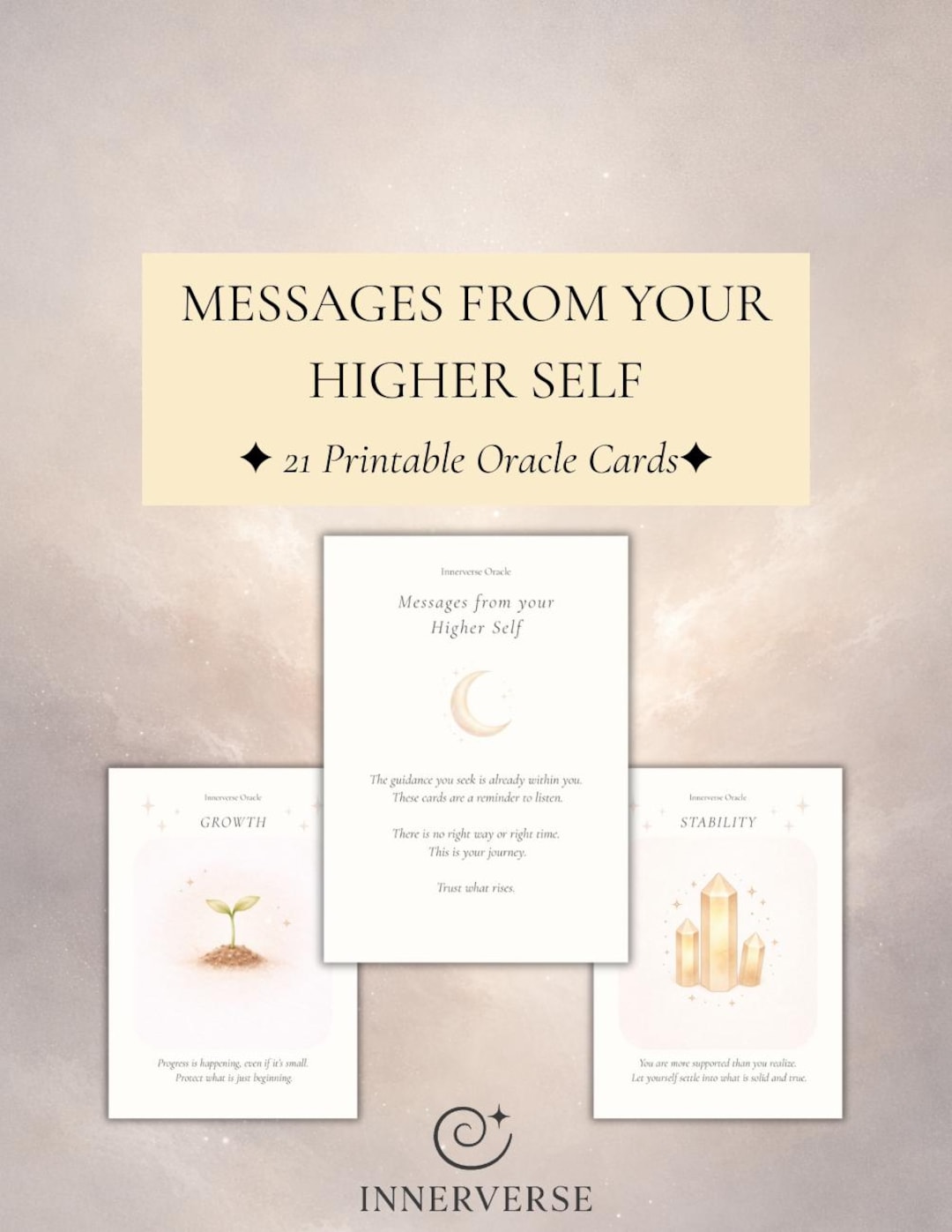 Innerverse Oracle – Messages From Your Higher Self | Printable and ...
