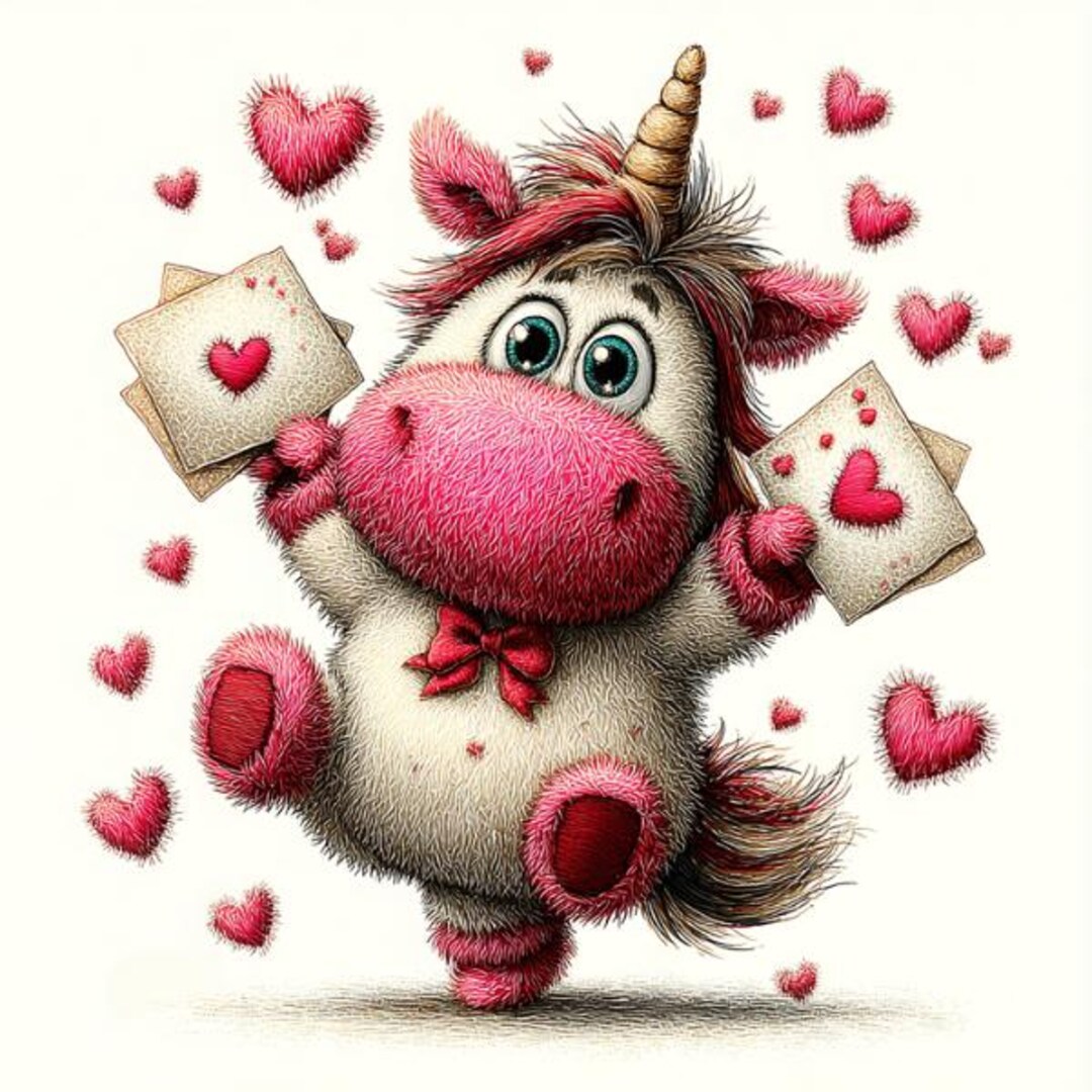 Valentine's Day Animal Clipart | Digital File| Fun, Cute, Quirky Images ...
