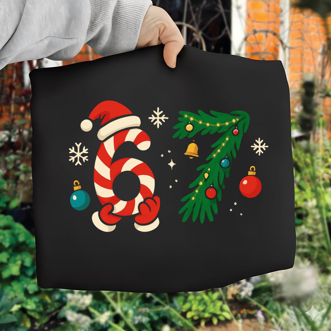 Christmas Candy Cane Six Seven Design - Etsy