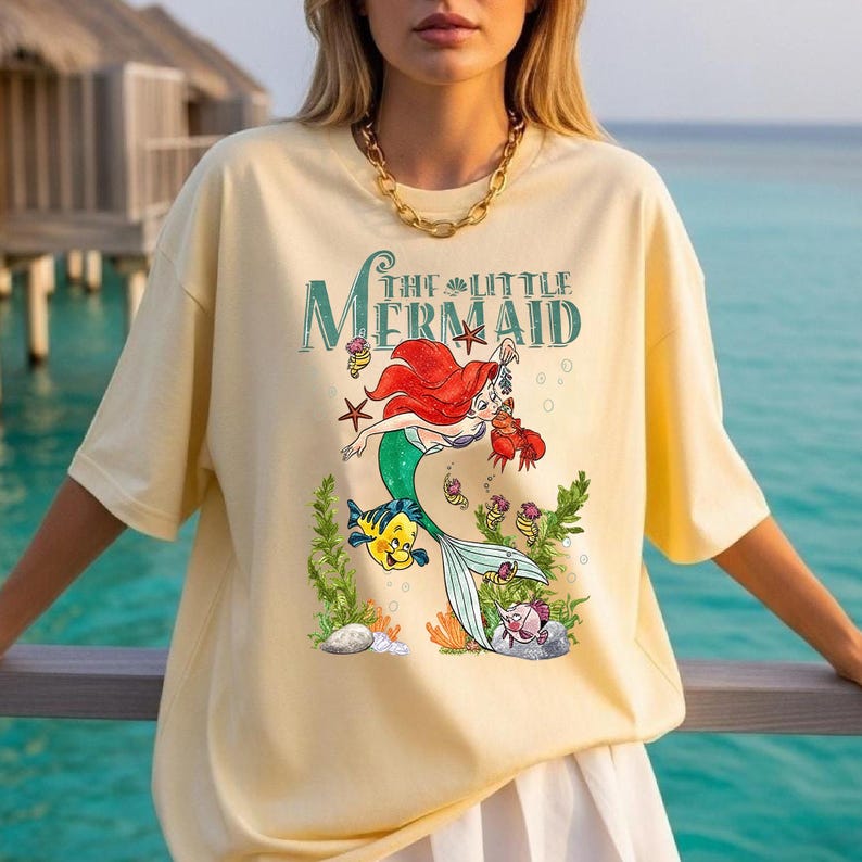 Princess Ariel PNG Frame Bow Coquette Style Shirt Design File DIGITAL ...