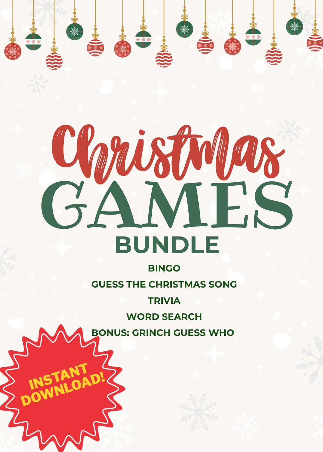 Christmas Party Game Bundle Printable | Bingo, Emoji Song Guess, Trivia ...