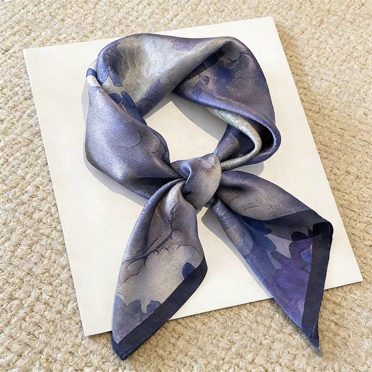 Classic Silk Square Scarf – 100% Mulberry Silk Valentine Gift - Etsy