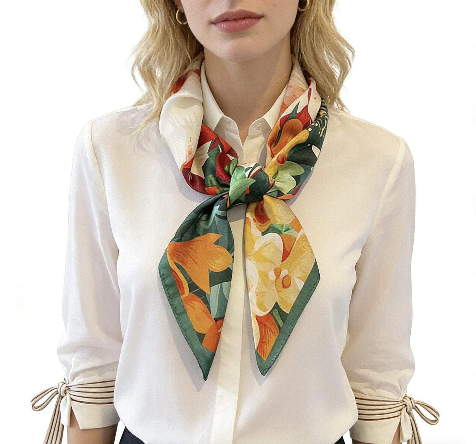 Classic Silk Square Scarf – 100% Mulberry Silk Valentine Gift - Etsy