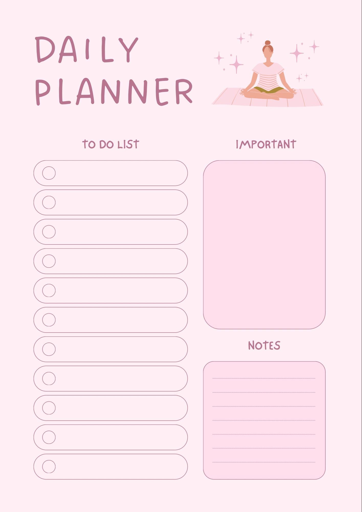 Minimalist Daily Routine Planner | Productivity Sheet (digital Download ...