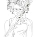 Funny Face Coloring Page | Hand Drawn Adult Art (PDF Download) - Etsy