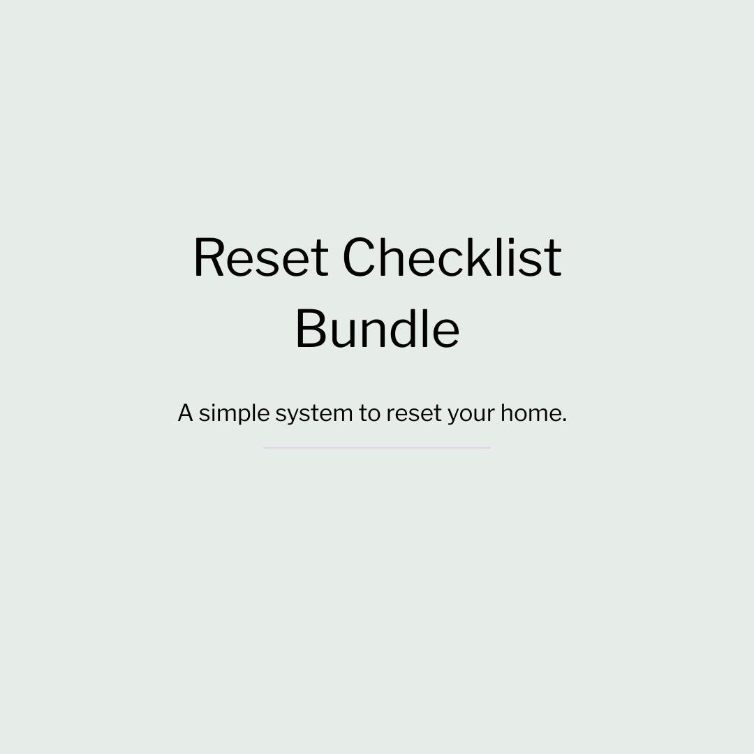 Reset Checklist Bundle Printable | Daily Weekly Evening Reset System ...
