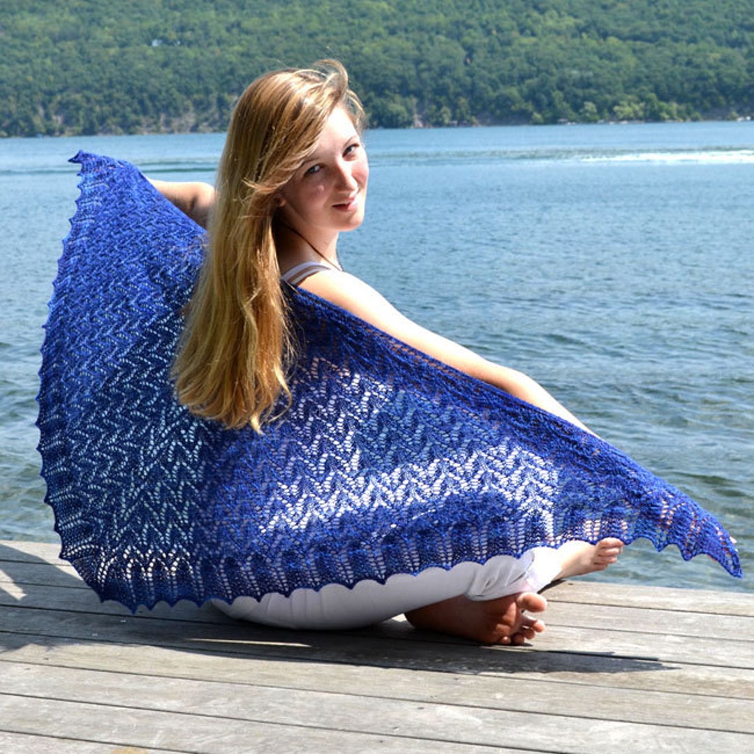 Lace Shawl Knitting PATTERN PDF Shale Beach Shawl - Etsy