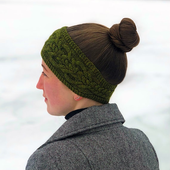 Cabled Headband Knitting Pattern Pdf Knit Headband Lochmoor Etsy