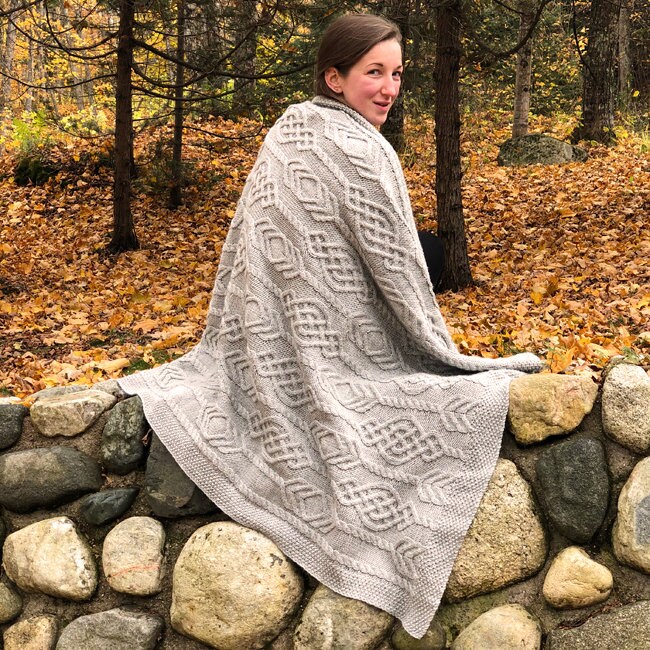 Cabled Throw Knitting PATTERN PDF Knit Afghan Knit Throw - Etsy UK