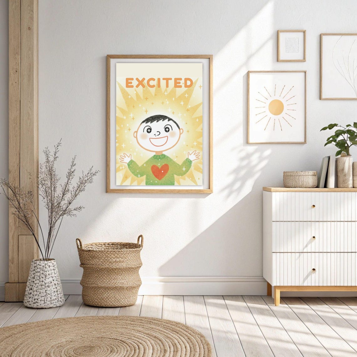 Excited Emotion Poster for Kids Room | SEL Feelings Chart | Pastel ...