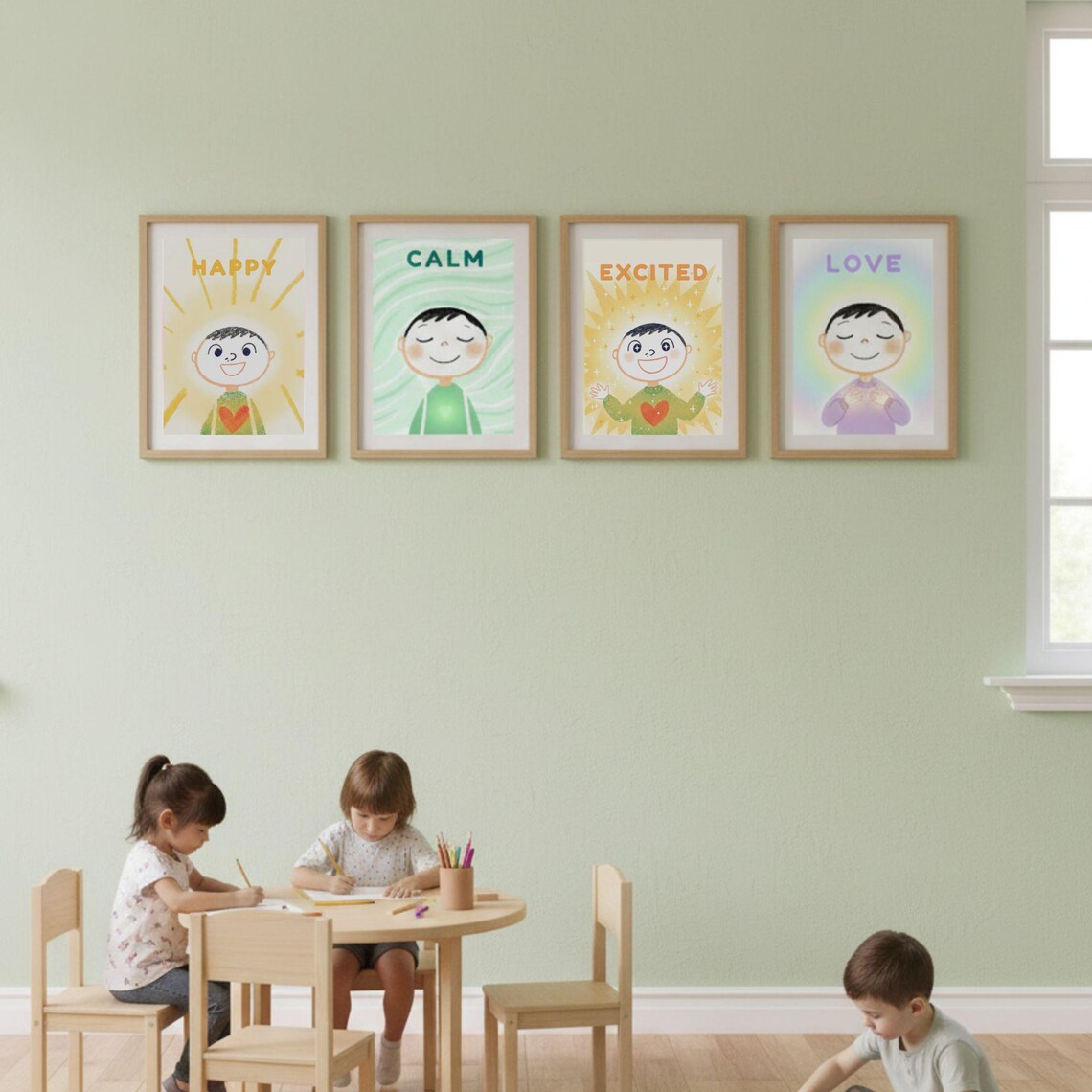 Excited Emotion Poster for Kids Room | SEL Feelings Chart | Pastel ...