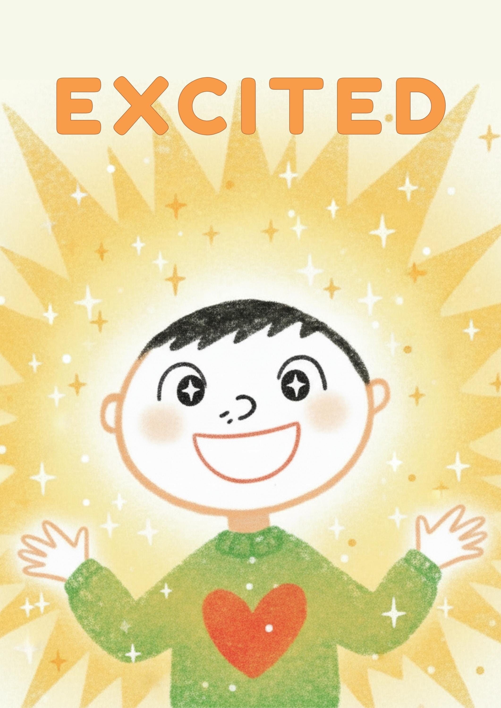 Excited Emotion Poster for Kids Room | SEL Feelings Chart | Pastel ...
