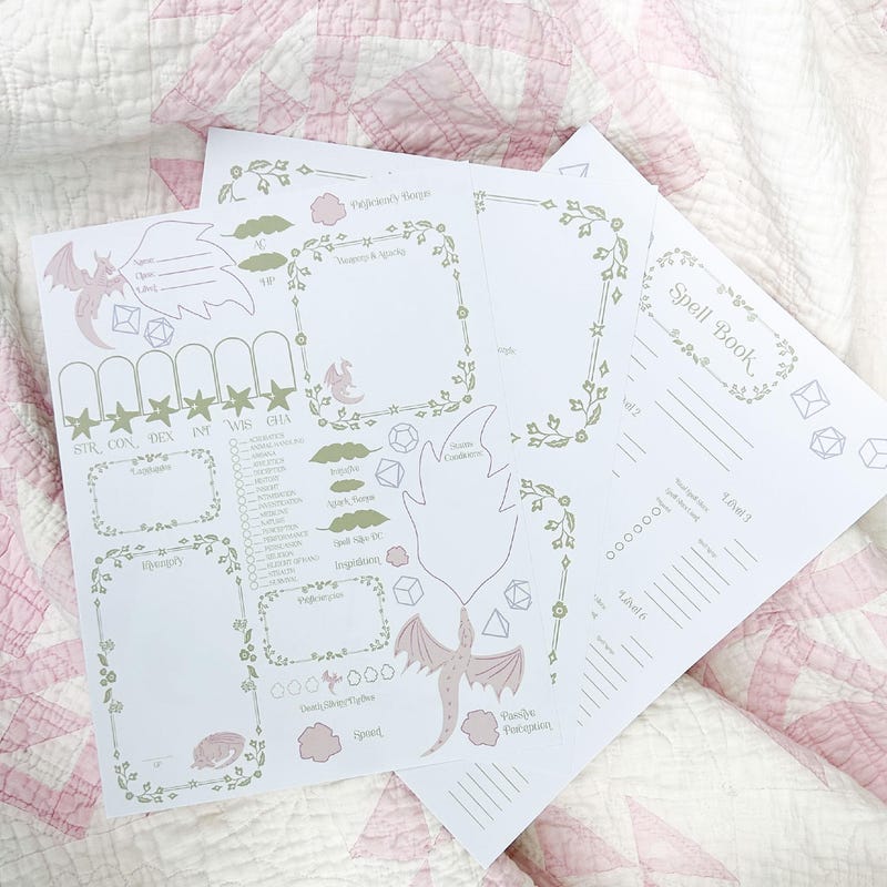 Dnd A4 Sheets - Etsy