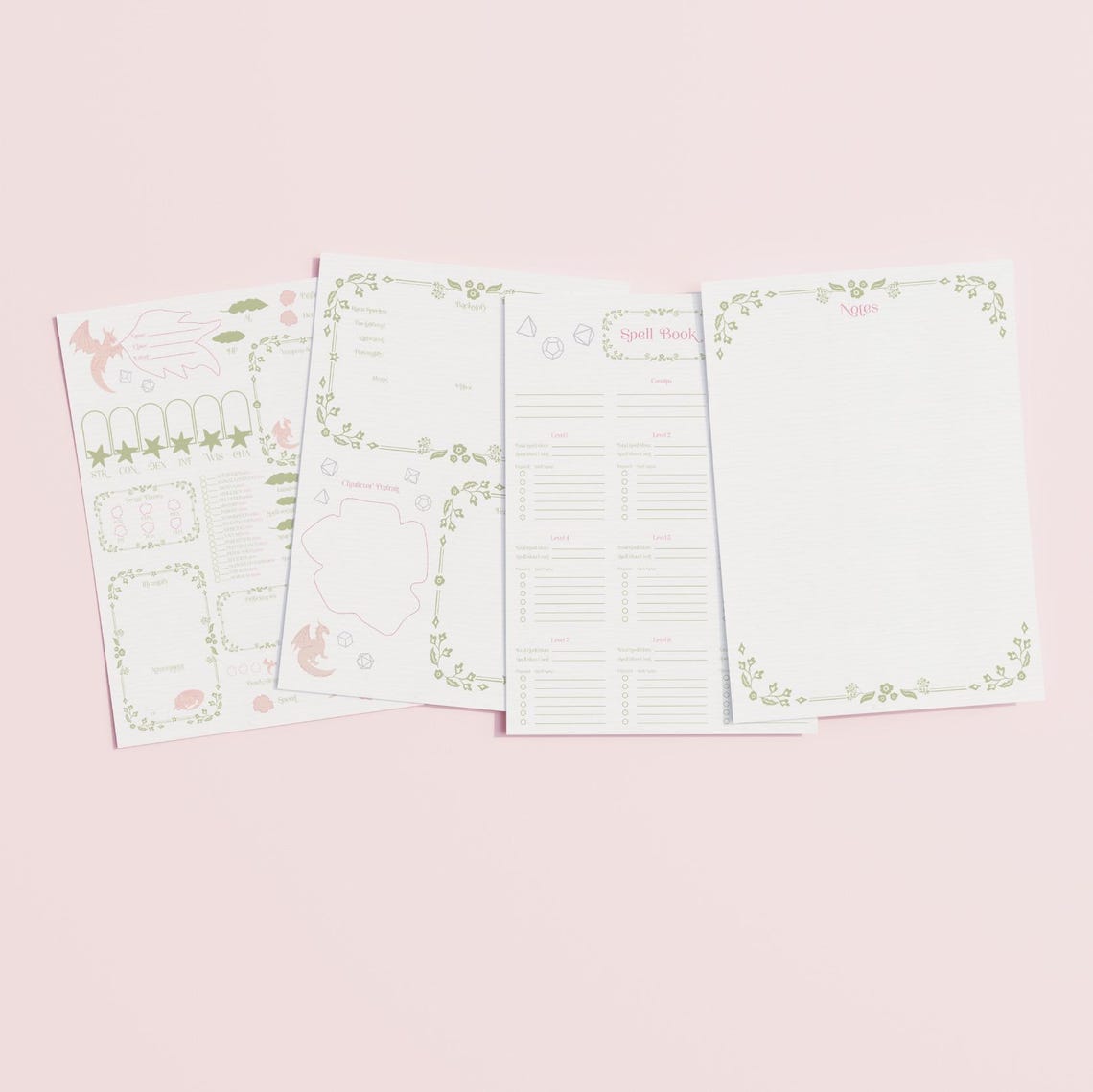 Dnd 5e Cottagecore Character Sheet – Dragon's Veil (PDF Printable ...