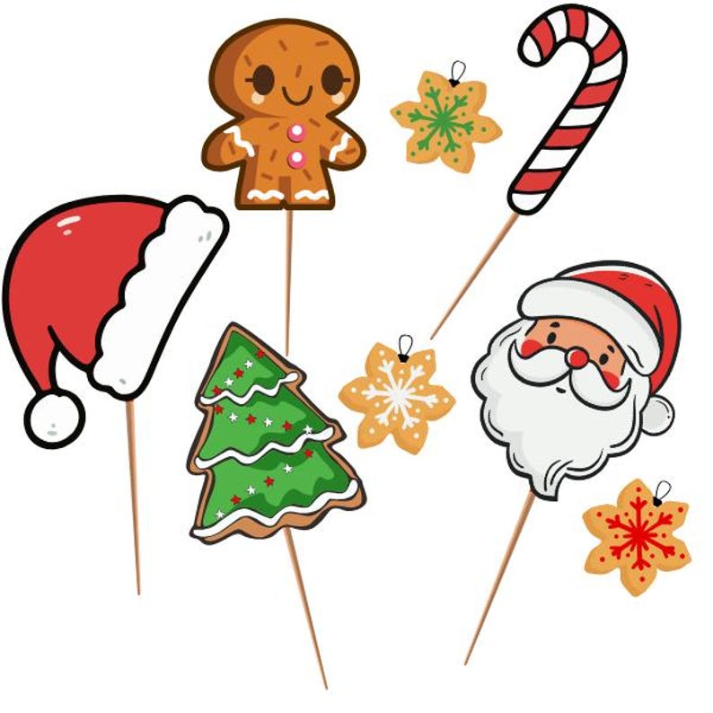 PRINTABLE CHRISTMAS FRAME KIT + 5 Figures + 3 Cookie Figures - Etsy