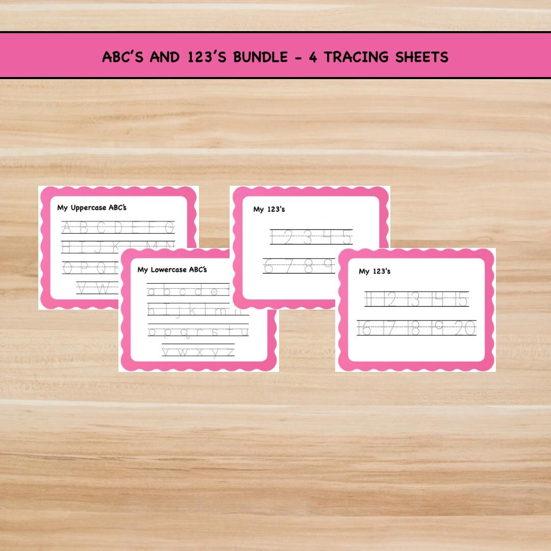 Personalized ABC 123 Tracing Worksheet for Toddlers | Handwriting ...