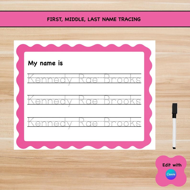 School Readiness Bundle | Personalized Name Tracing Worksheet | Custom ...
