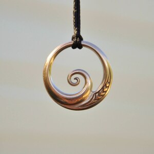 Solid Bronze Maori Koru Pendant Wave Pendant,connections With the Ocean ...