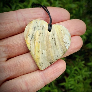 New Zealand Paua Shell Heart Pendant With Maori Koru Love Symbol ...