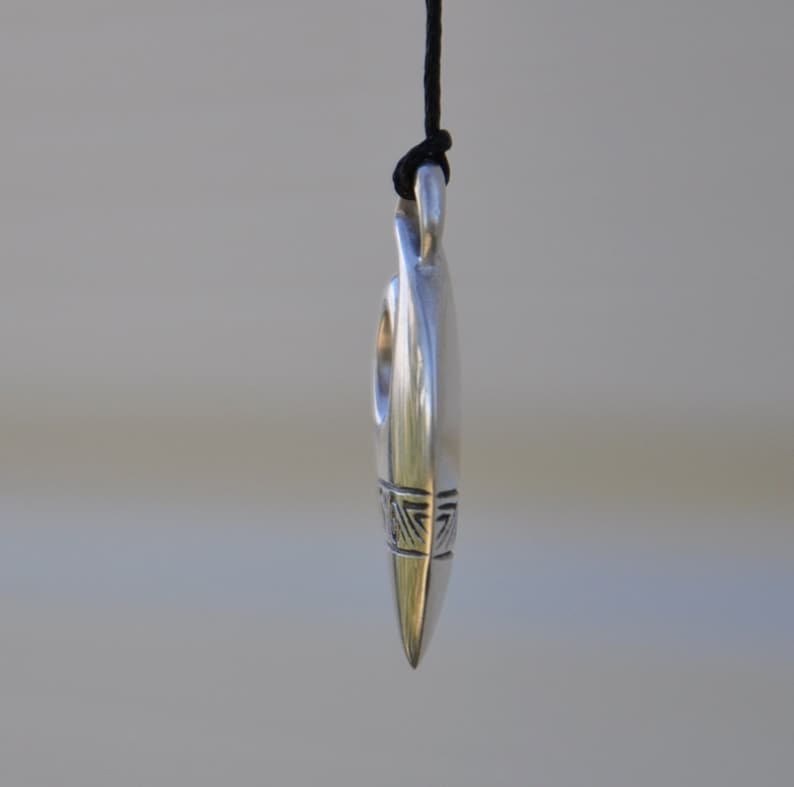 Sterling Silver Maori Fish Hook Pendanthei Matau-hand Crafted - Etsy ...