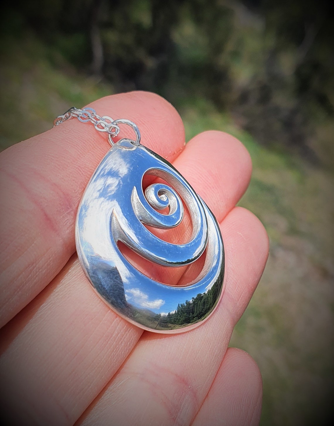Maori Koru in Solid Sterling Silver 925 pendant . Hand crafted | Etsy