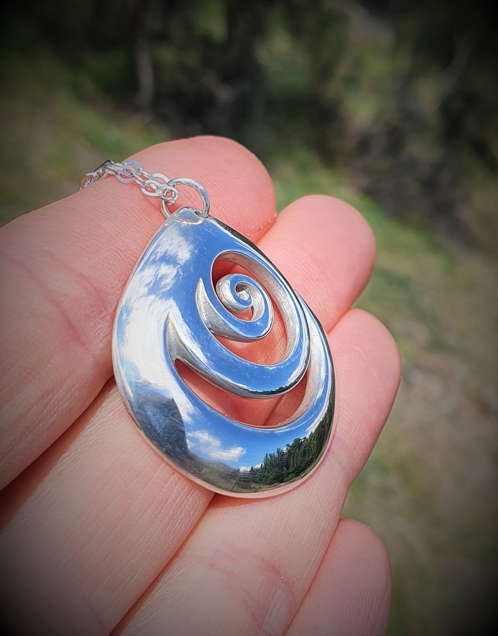 Maori Koru in Solid Sterling Silver 925 pendant . Hand crafted | Etsy