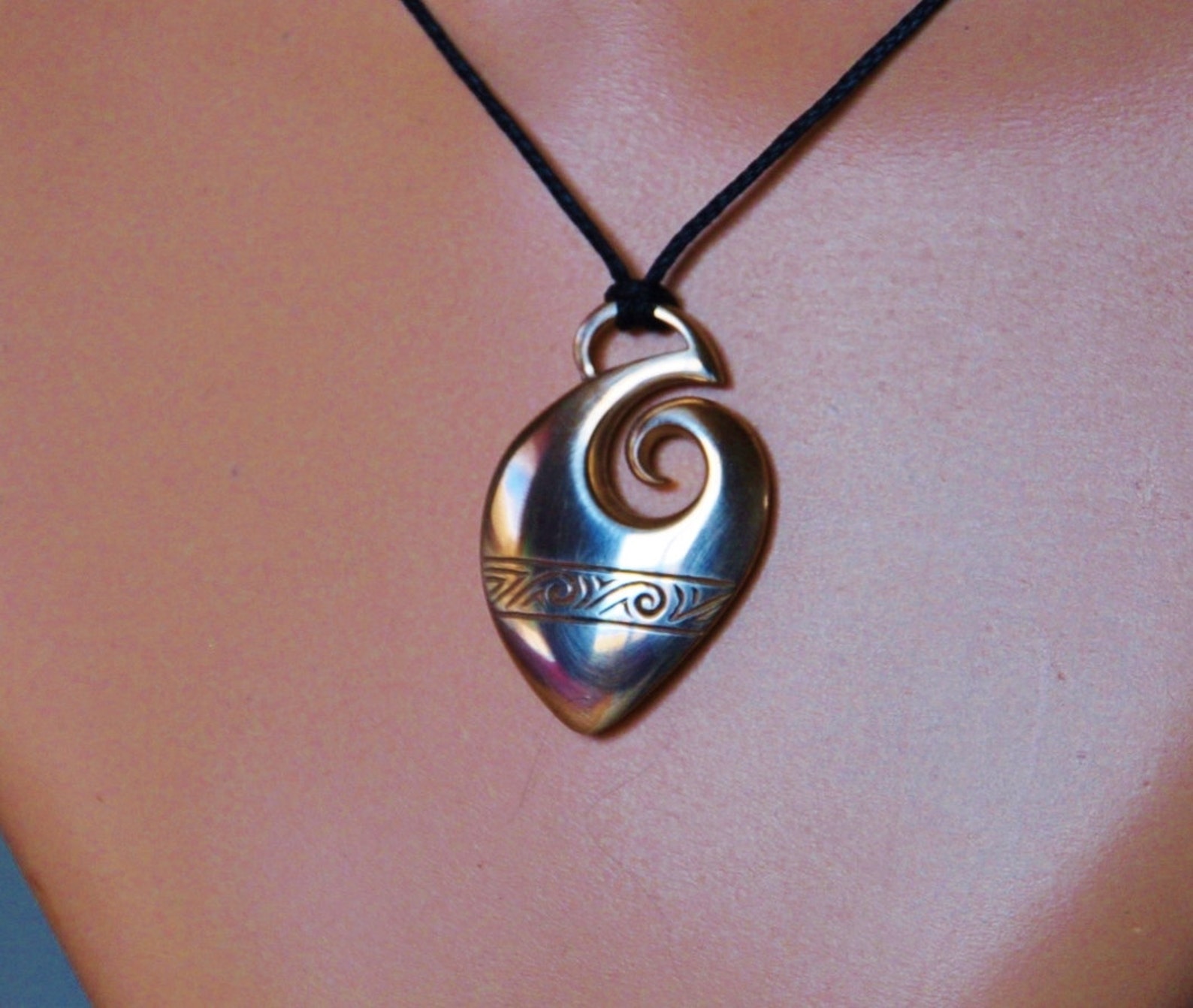 Maori Fish Hook Pendant in Solid Bronze Hei Matau New | Etsy