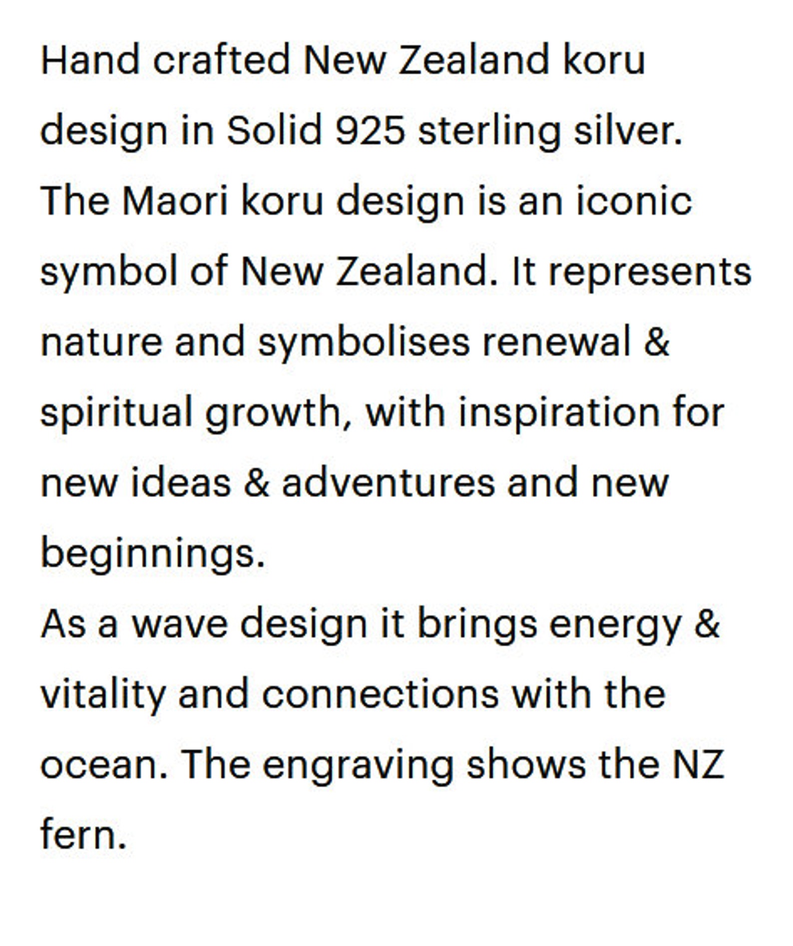 Sterling Silver Koru Wave Pendant Connections With the Ocean. - Etsy ...