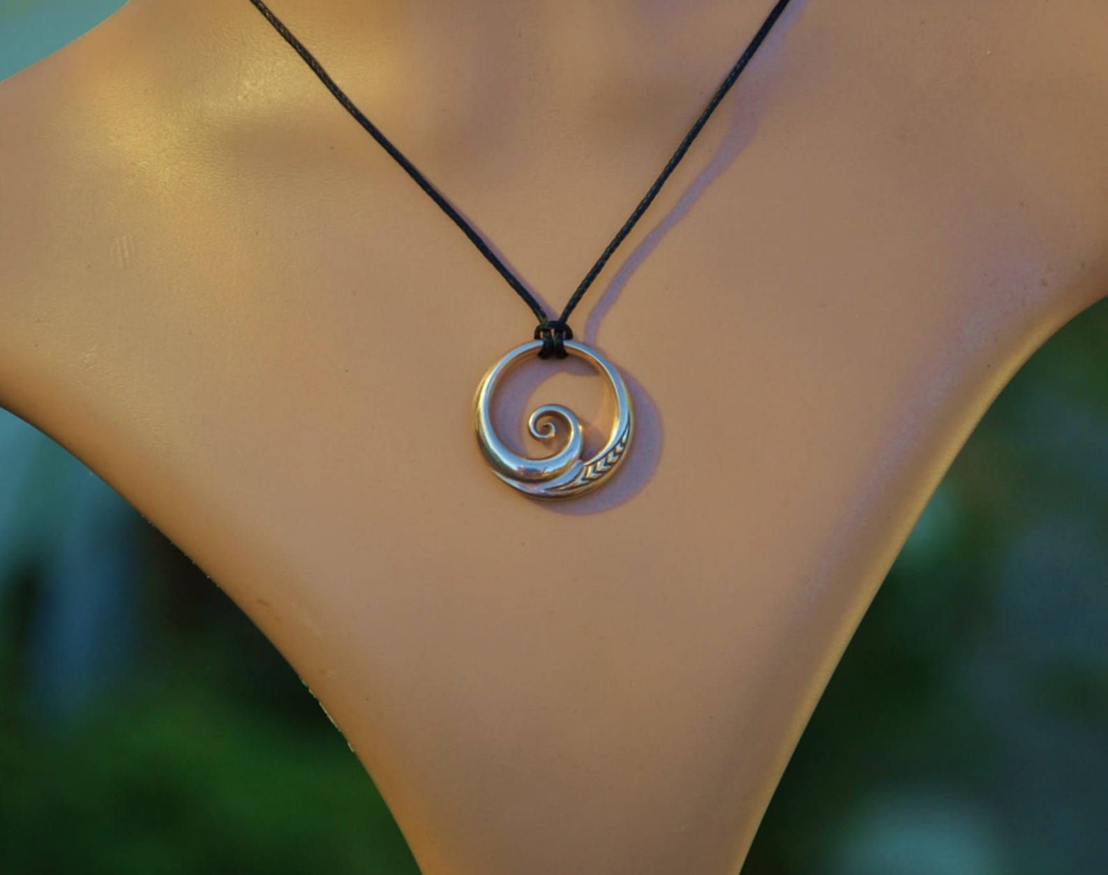 Solid Bronze Maori Koru Pendant Wave Pendantconnections With - Etsy New ...