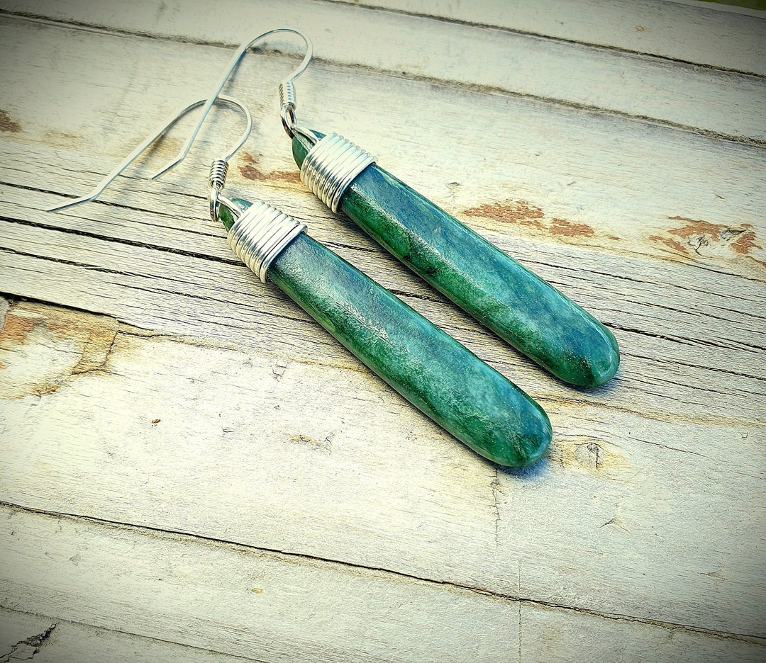 Pounamu drop earrings store