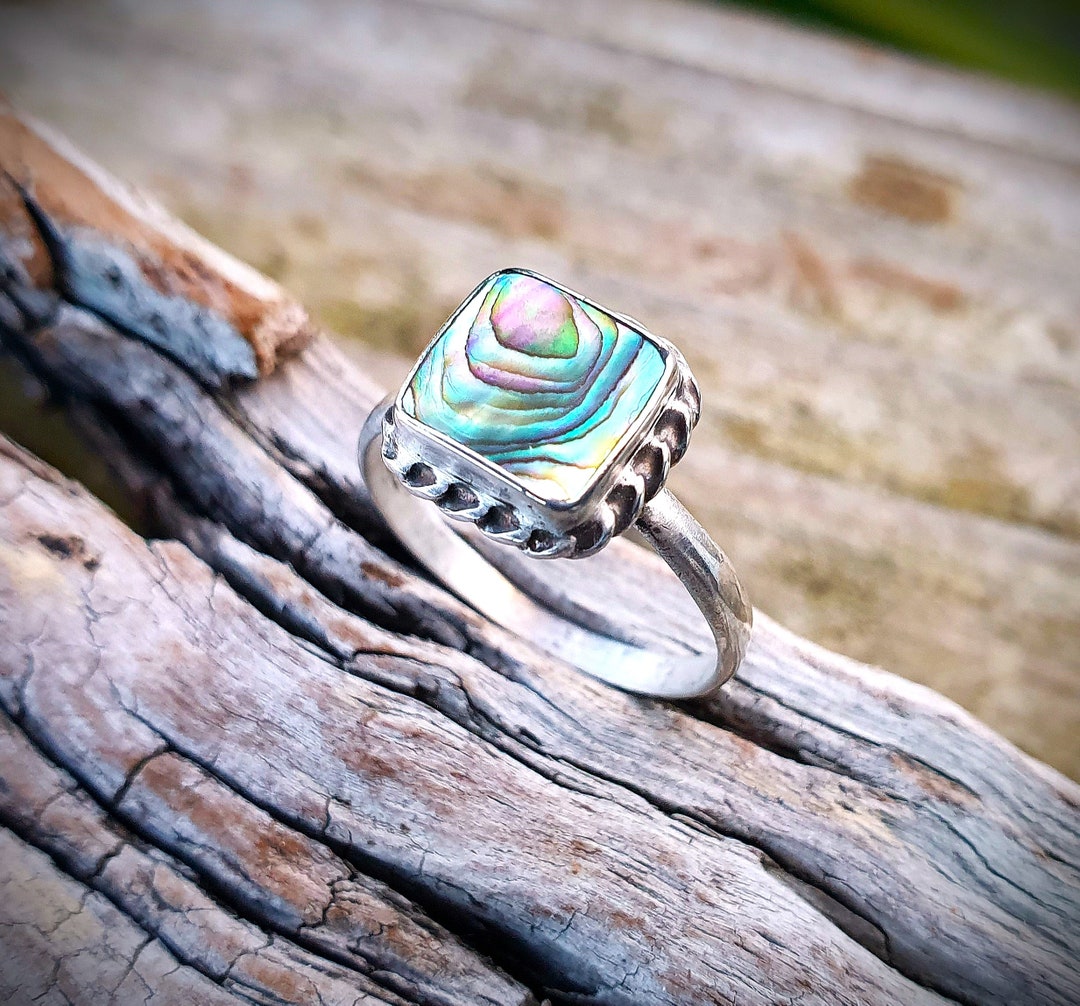 New Zealand Ataahua Paua Shell and Sterling Silver Vintage - Etsy