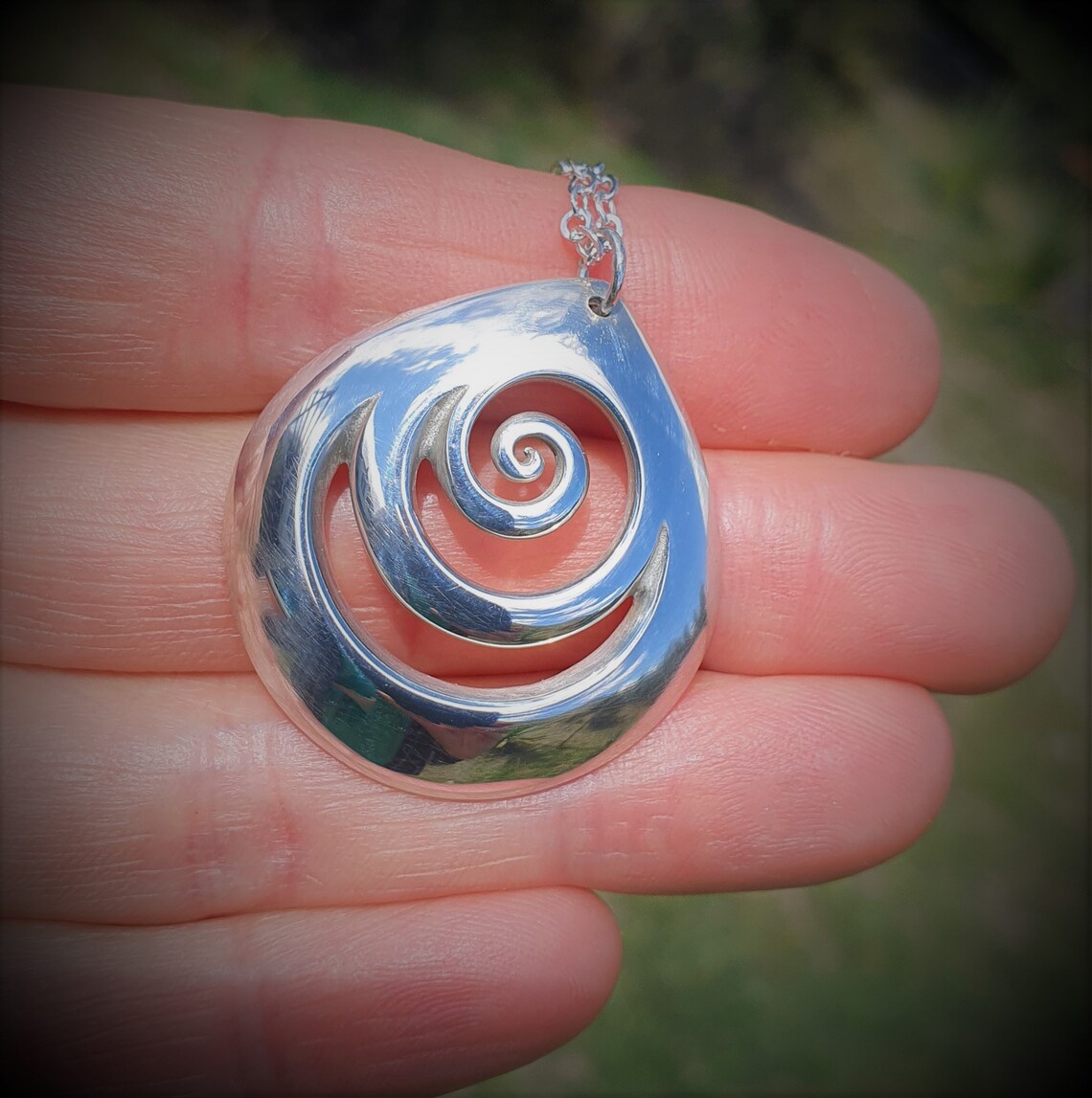 Maori Koru in Solid Sterling Silver 925 pendant . Hand crafted | Etsy