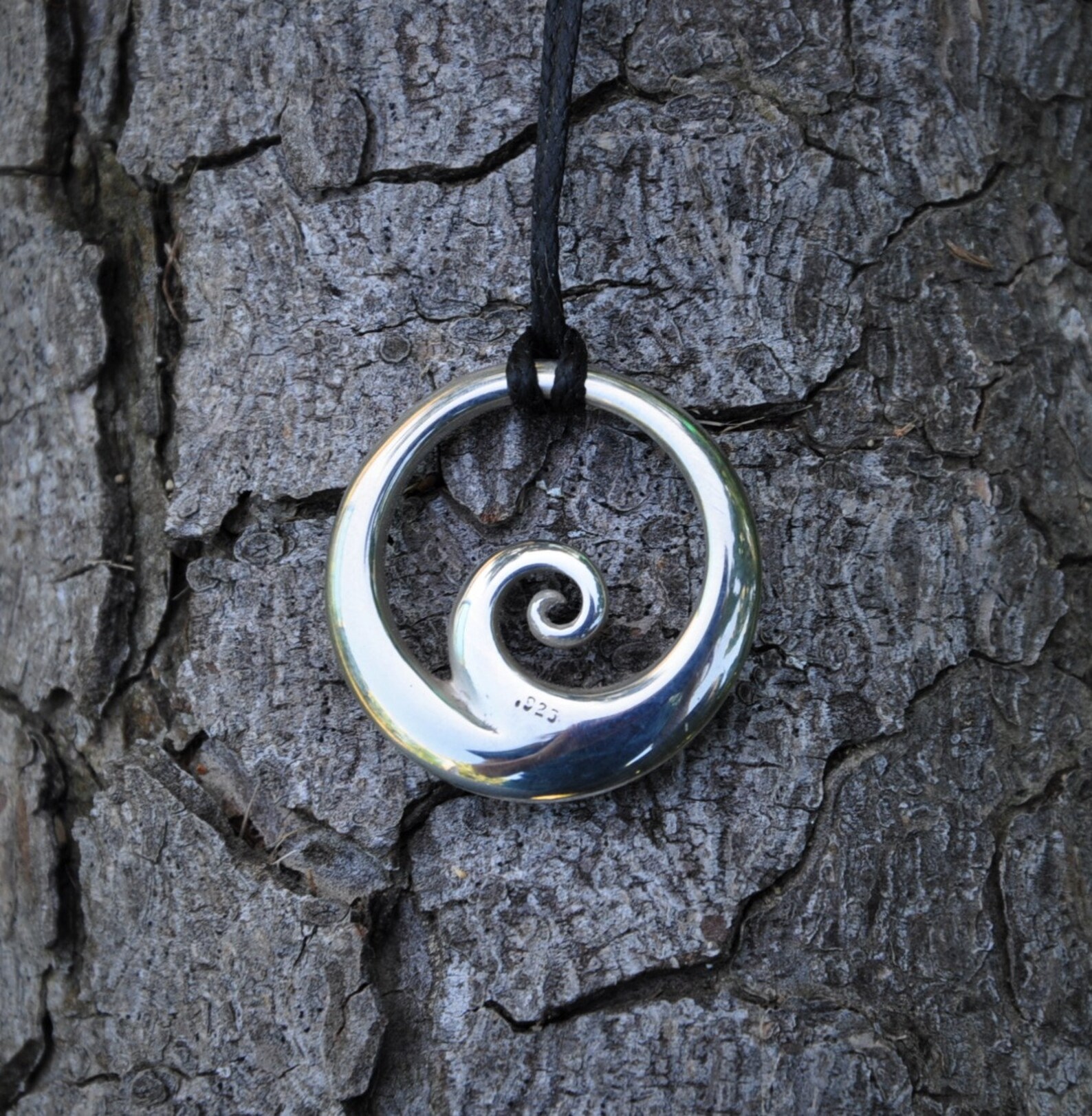 Sterling Silver Maori Koru Pendant Wave Pendantconnections - Etsy New ...