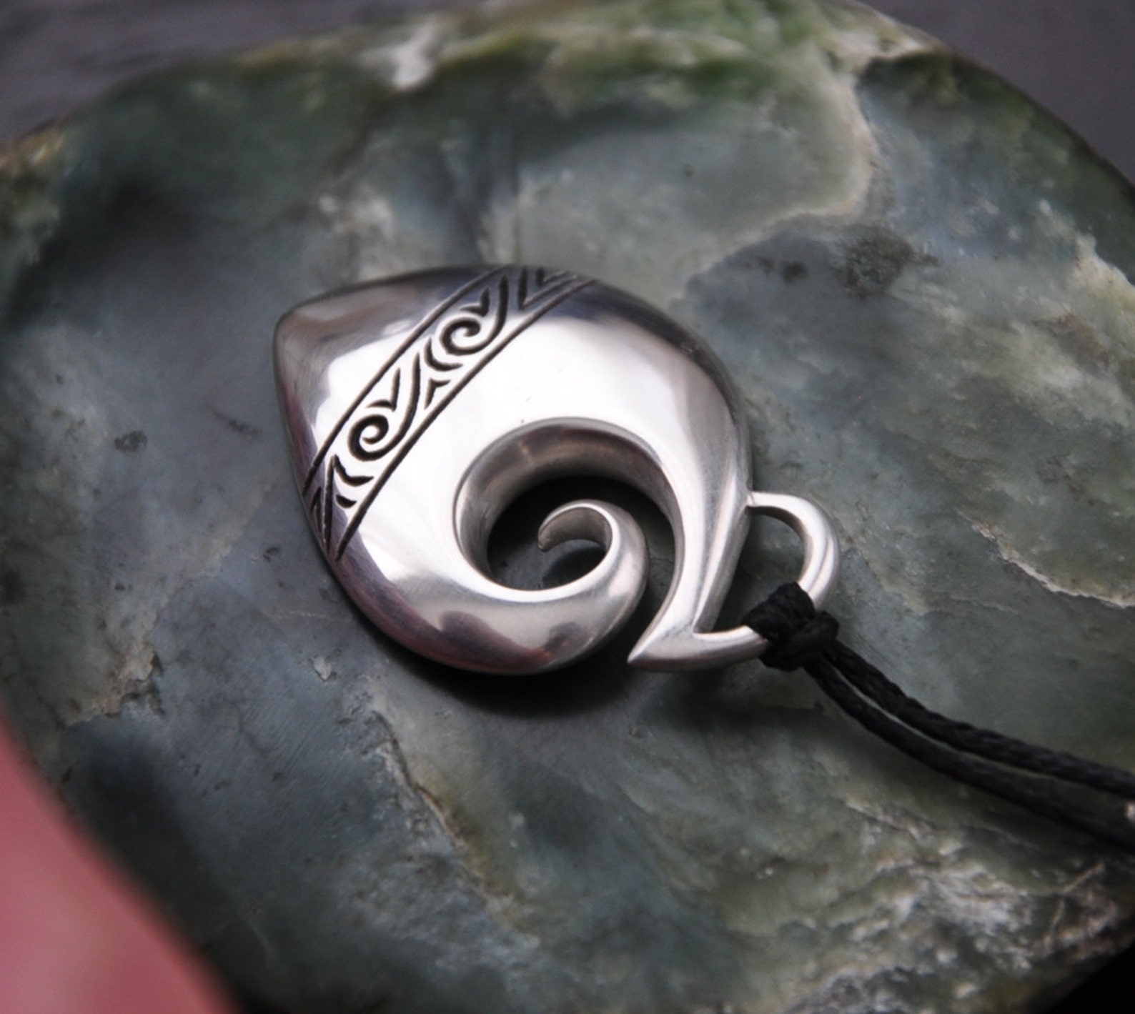 Sterling Silver Maori Fish Hook Pendanthei Matau-hand Crafted in New ...
