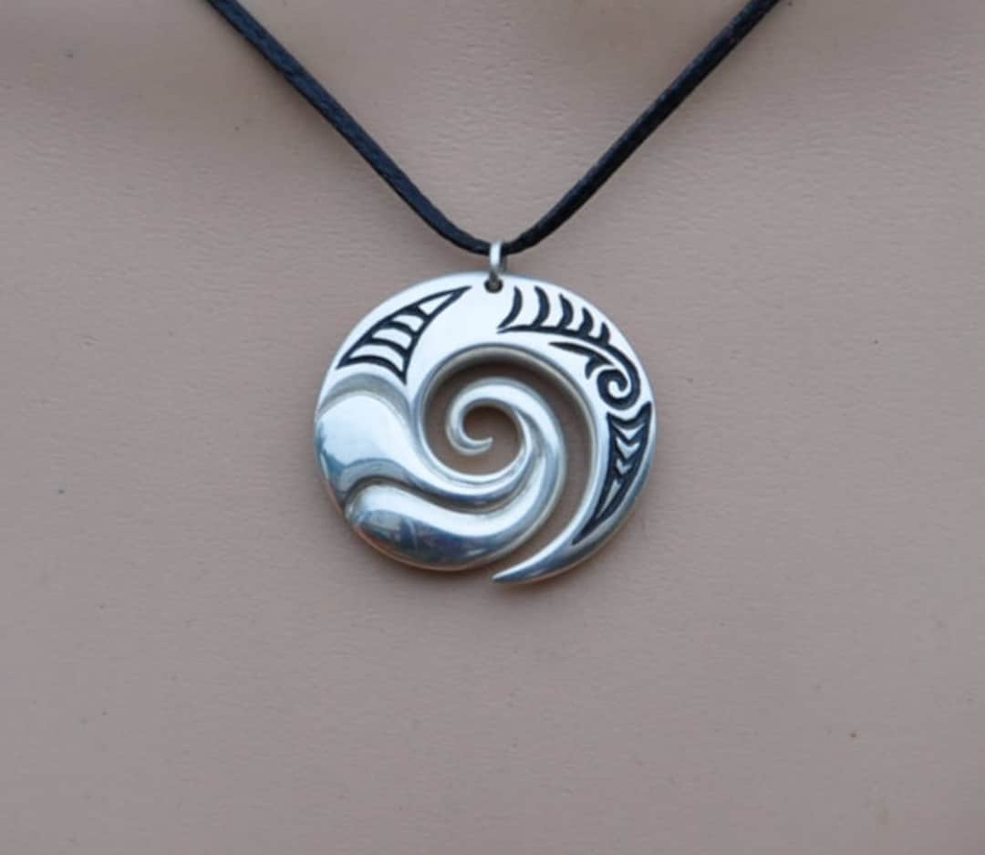 Sterling Silver Koru Wave Pendant~ Connections With the Ocean. Maori ...