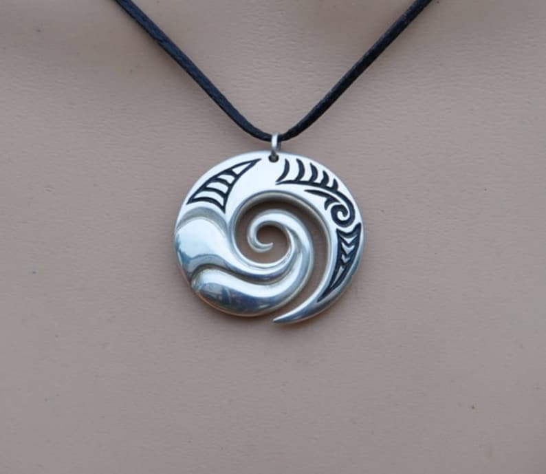 Sterling Silver Koru Wave Pendant~ Connections With the Ocean. Maori ...
