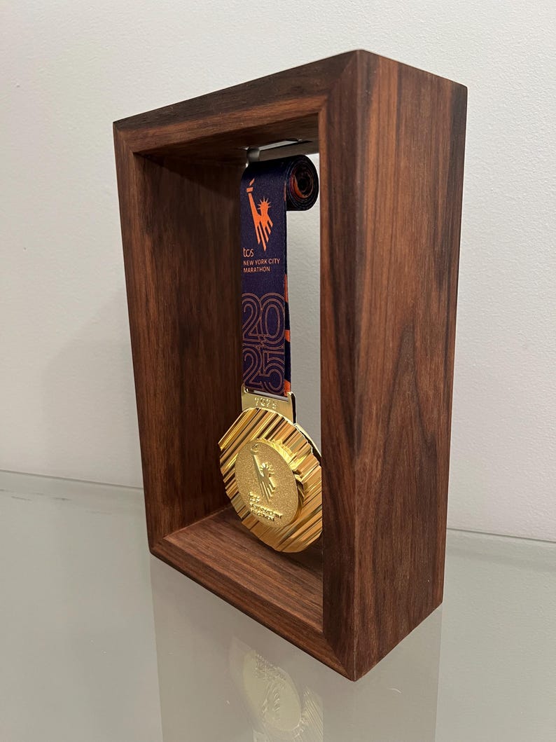 Walnut Shadow Box Frame Medal Display - Etsy