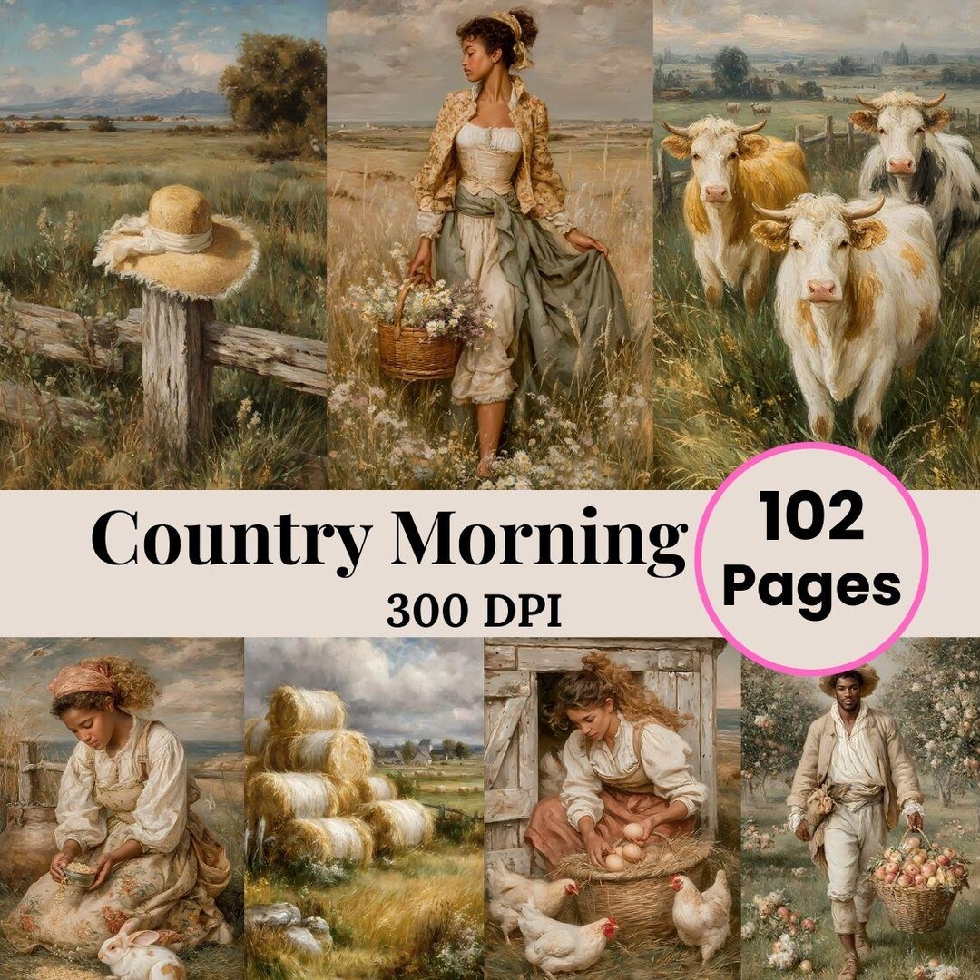 Country Farmhouse Style Journal Kit Victorian Rustic Ephemera ...