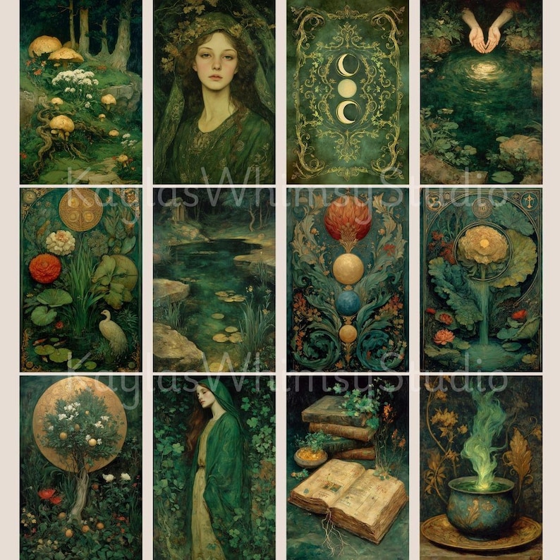 Sacred Pagan Page Grimoire Download Spiritual Nature Kit Mystic ...