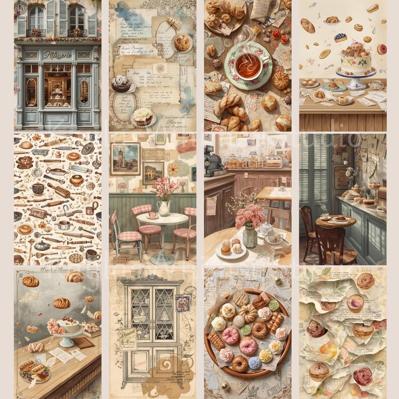 Baking Junk Journal Kit, Food Junk Journal, Chef Scrapbook Papers ...