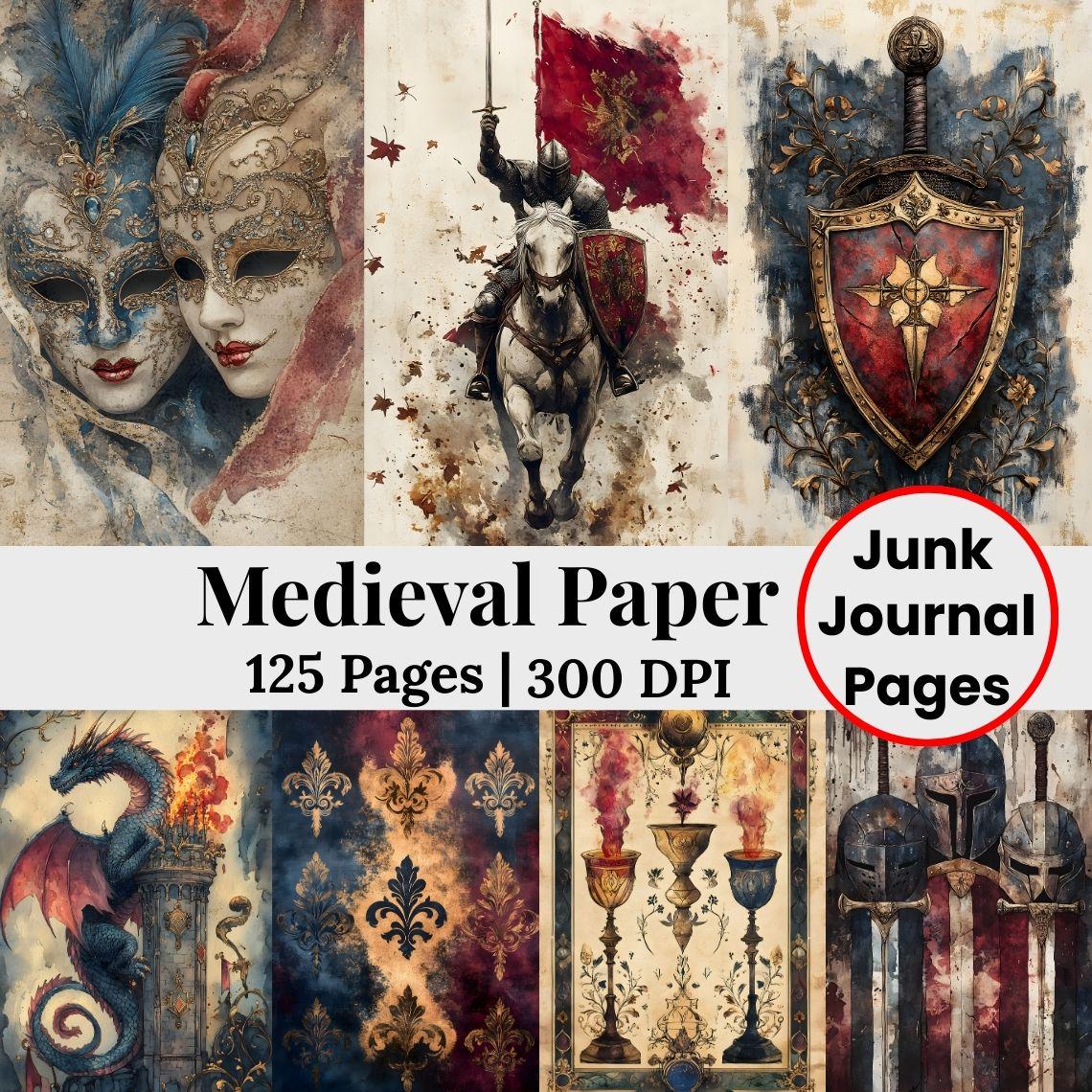 Medieval Manuscript Parchment Paper, Printable Medieval Ephemera ...