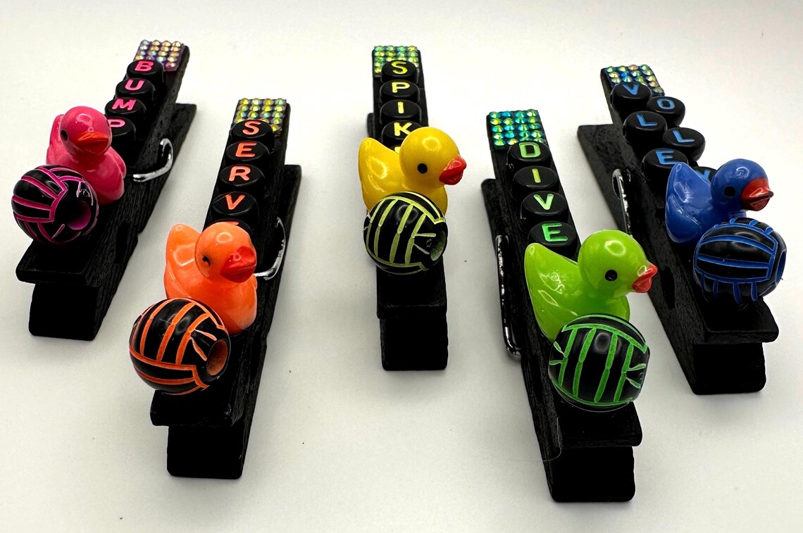 Volleyball Spirit Clips—volleyball Terms Neon Nights - Etsy