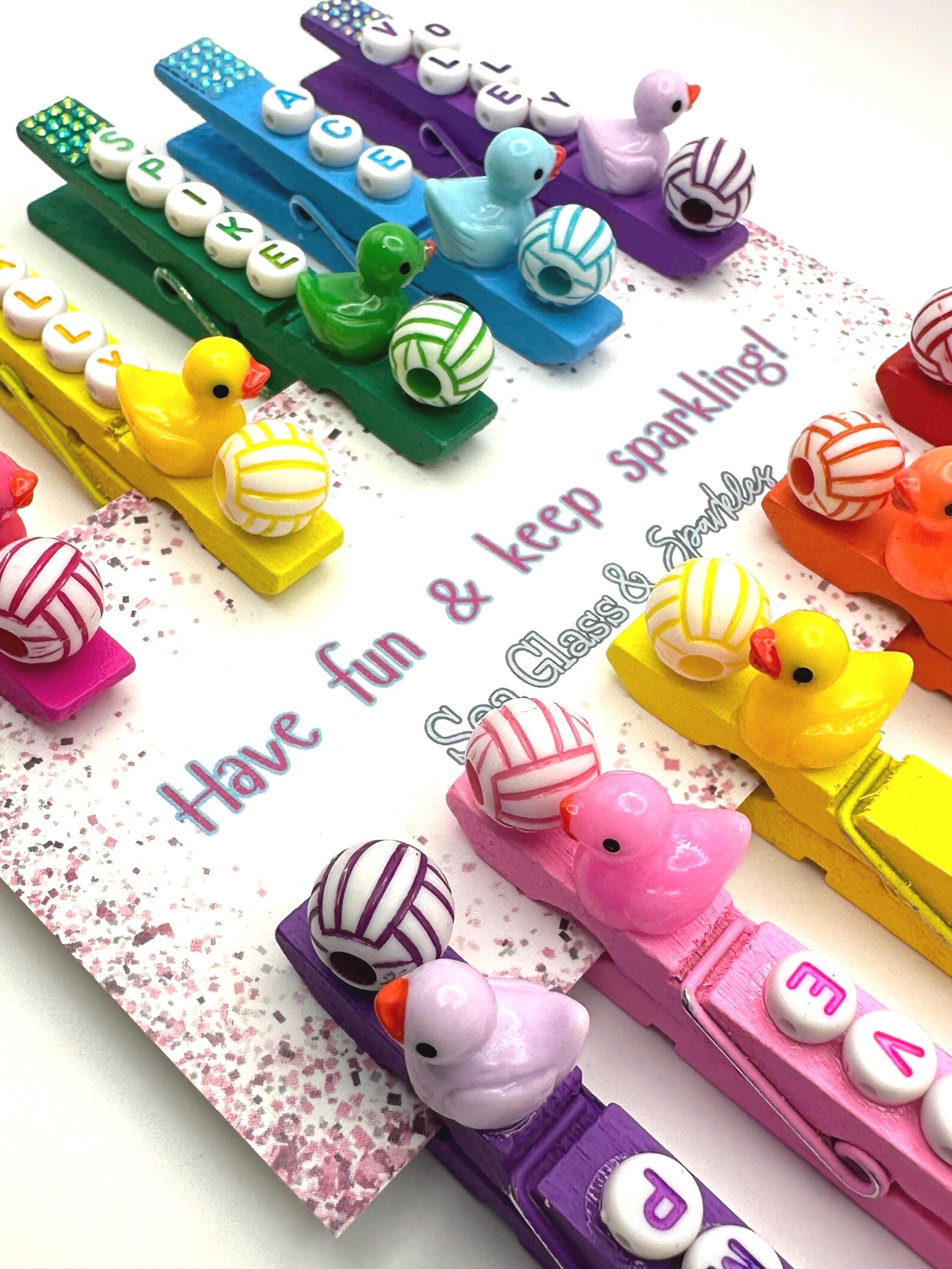 Volleyball Spirit Clips—volleyball Terms Brights - Etsy