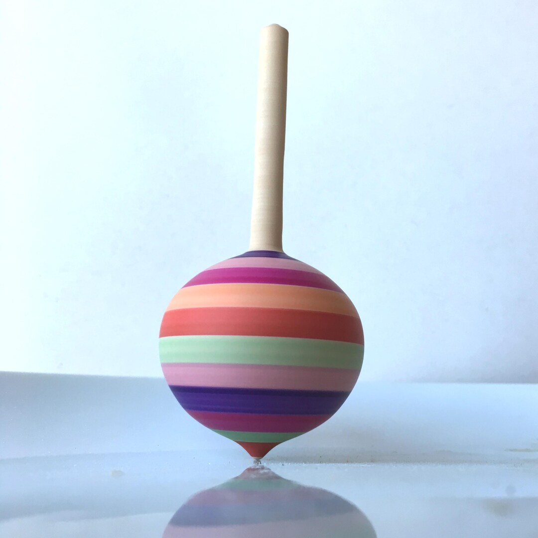 Handmade Wood Toy Spinning Top • Birthday Gift • Party Favors ...