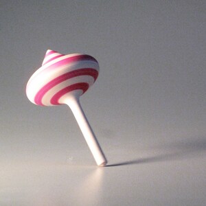 Toy Spinning Top With Pink Stripes - Etsy